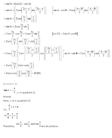Maths Class 11 Chapter 3 Question Answer
