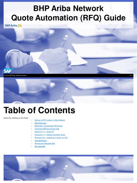 Bhp Ariba Network Rfq Quote Automation Guide V1 Pdf Login Computing