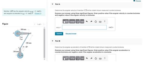 member ab has the angular velocity ωab 5rad s
