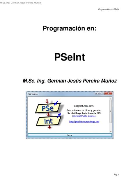 0 manual pseint pdf comillas lenguaje de programación