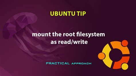 ubuntu tip how to remount the root filesystem as read write youtube