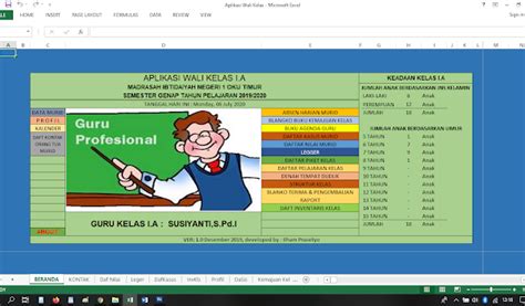 Aplikasi Wali Kelas Excel