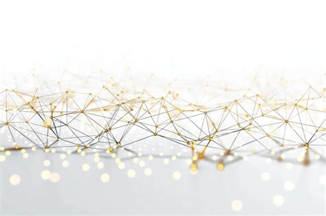 Network Of Interconnected Dots And Lines Representing Global Web White Background Premium Ai
