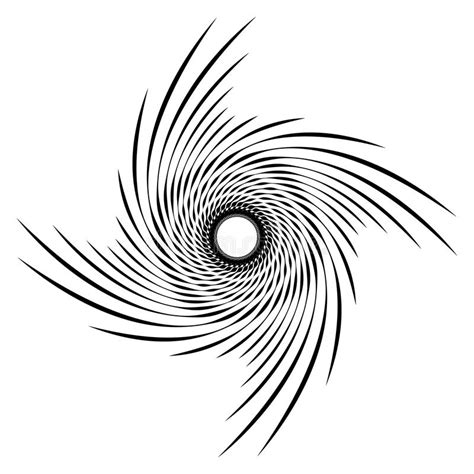 Abstract Geometric Spiral Ripple Element With Circular Concentric