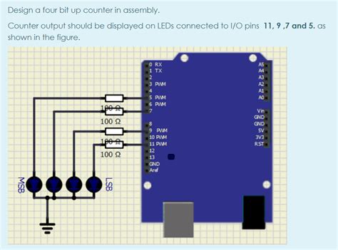 Solved Design A Four Bit Up Counter In Assembly Counter