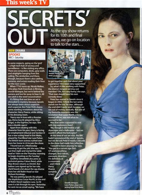 Momentary Bursts Of Enthusiasm Lara Pulver Spooks Article In Total Tv
