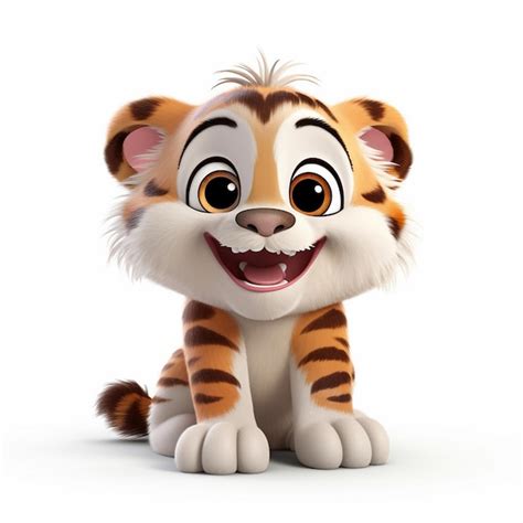 Premium AI Image A Tiger Cub Is Smiling And Has A Big Smile On Its Face