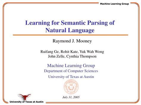Ppt Learning For Semantic Parsing Of Natural Language Powerpoint