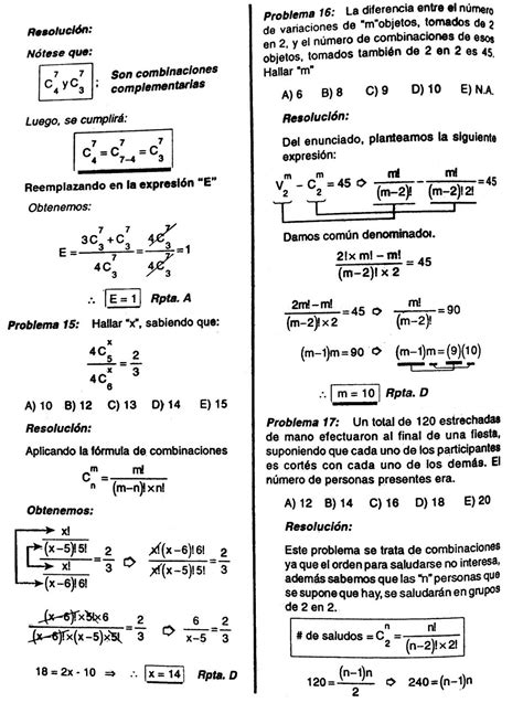 Ejercicios Resueltos De Análisis Combinatorio Variaciones