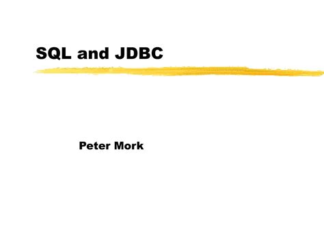 PPT SQL And JDBC PowerPoint Presentation Free Download ID 9122247