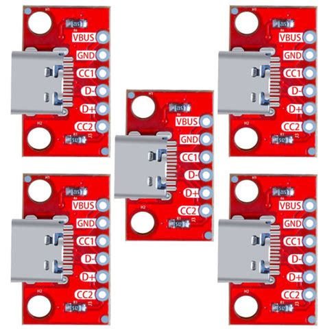 GetUSCart USB Type C Breakout Board Serial Basic Breakout Female Connector Type PCB Converter