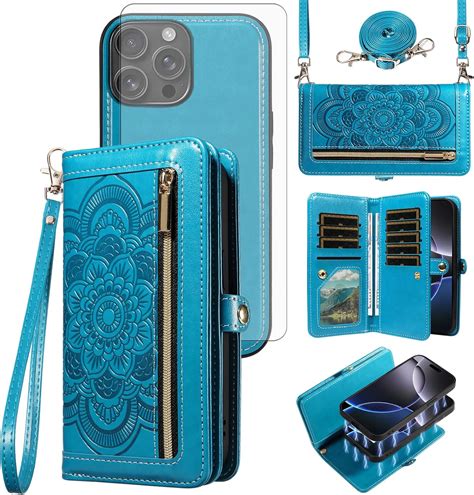 Amazon Com Asuwish Phone Case For IPhone 16 Pro Max 6 9 Inch Zipper Wallet Detachable Cell
