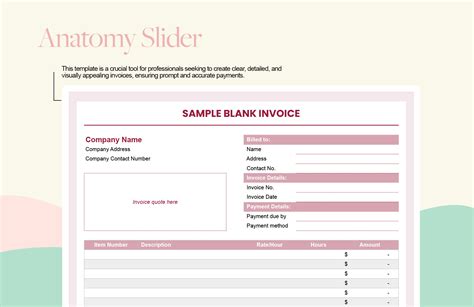 Sample Blank Invoice Template In Excel Google Sheets Download Template Net