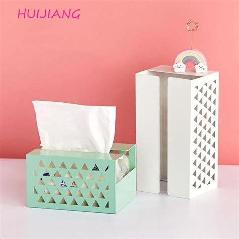 ฮุ่ยเจียง ที่ใส่ทิชชู่แม่เหล็ก ไม่หมัดกล่องเก็บผ้าขนหนูกระดาษอเนกประสงค์ เช็ดกล่องกระดาษติดตั้ง