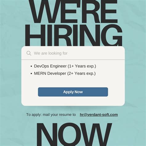 Verdant Soft On Linkedin Hiring Verdantsoft Softwarehouse Technology Onsitejob