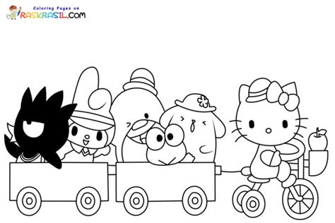 Раскраски Хелло Китти и ее Друзья Распечатать бесплатно