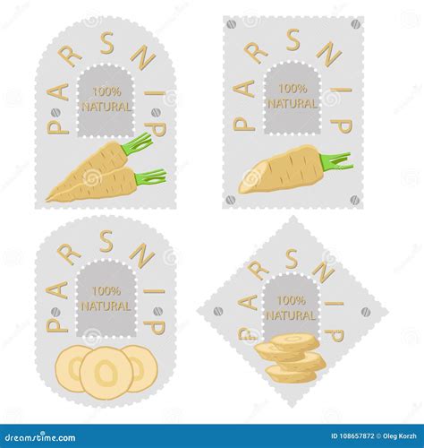 Whole Ripe Vegetable Yellow Parsnip Stock Vector Illustration Of Icon