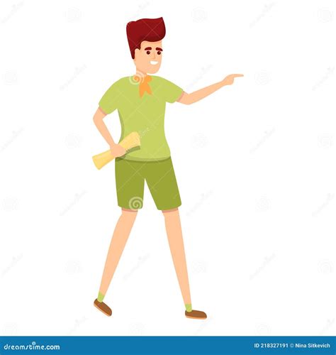 Scouting Map Icon Cartoon Style Stock Vector Illustration Of Education Uniform 218327191