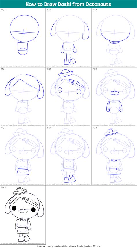 How To Draw Dashi From Octonauts Octonauts Step By Step DrawingTutorials