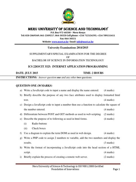 Microsoft Word 7 Ics 2203 Cit 3325 Internet Application Programming