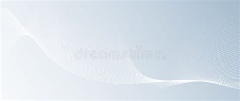 Vector Abstract Wave Line Pattern And Dot Line Particle On White Gray
