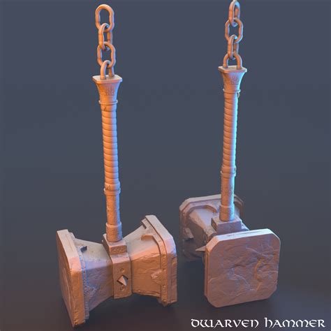 3d File Dwarven Hammer・design To Download And 3d Print・cults