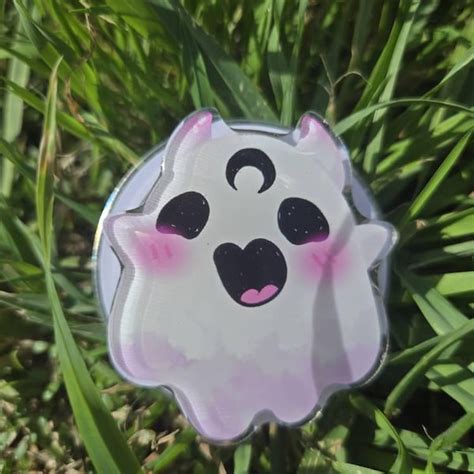 Chasing Tail Amai Demon Girl Chibi Clear Vinyl Sticker Etsy