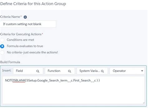 Use Hierarchy Custom Settings To Avoid Hard Coding In Formula Field