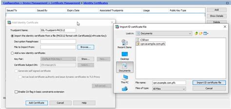 Install And Renew Certificates On Asa Managed By Asdm Cisco