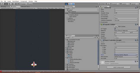 I Need Help With Space Shooter Tutorial Unity Engine Unity Discussions