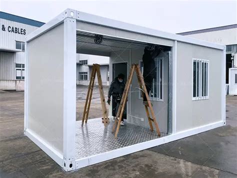 Best Custom Prefab Container Guard House With Glass Curtain Wall And Shutter Doors Container