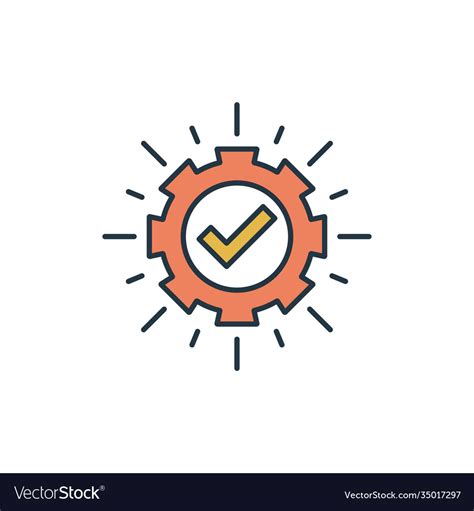 Execution Icon Color Line Outline Sign Linear Vector Image