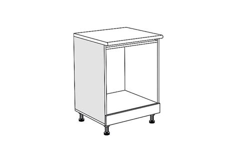 Кухненски шкаф долен за вградена фурна In Mdf D60 R кашмир гланц • Модулна кухня In Mdf кашмир