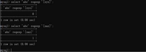 Mysql Database Basic Operation Regular Expression