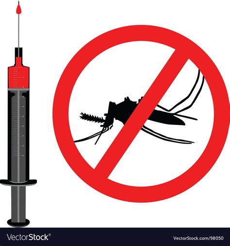 Immunization Against Malaria Royalty Free Vector Image