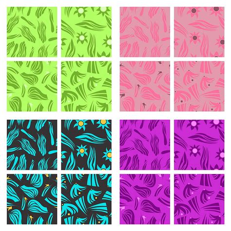 Assembly Of Patterns In Bright Style Vector Eps Ai Uidownload