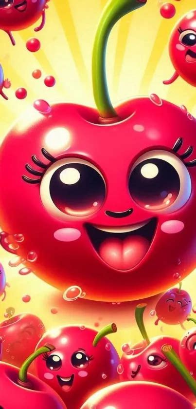 Cute Cherry Cartoon Wallpaper Free Download