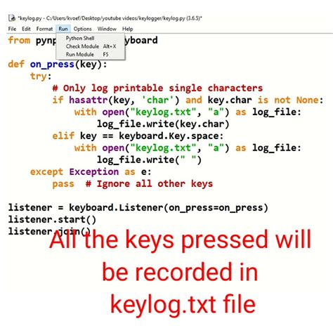 Keylogger In Python How To Create Keylogger In Python Shorts Trending Ytshorts