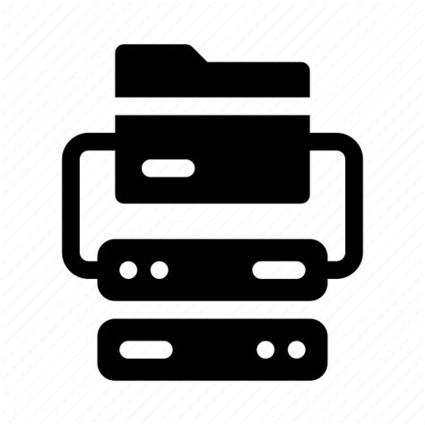 folder server file document information storage database icon