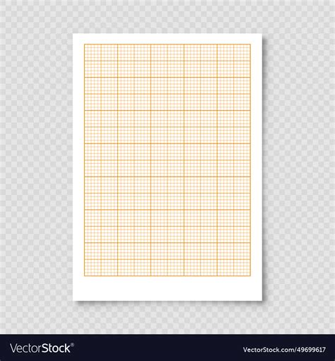 Sheet Of Graph Paper With Grid Millimeter Vector Image