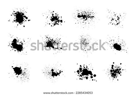 Ink Drops Splatter Collection Splat Messy Stock Vector Royalty Free