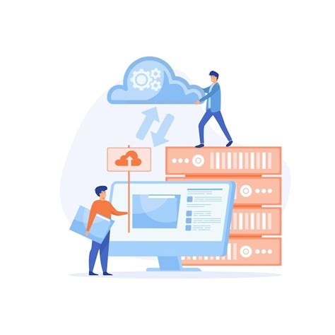 Premium Vector Cloud Computing Concept Data Center File Management