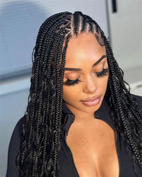 Pin By Bridgette B On Braids Cornrows With Box Braids Braided