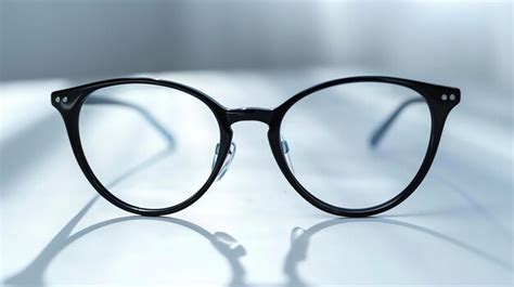 Premium Photo Black Plastic Framed Glasses On A White Table With A