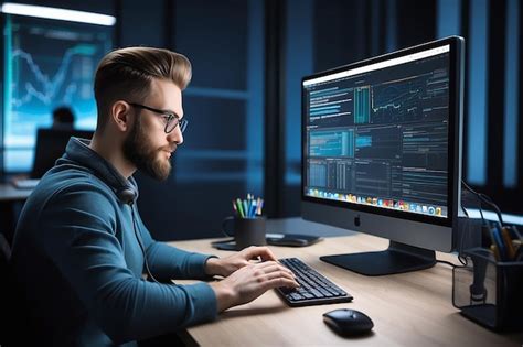 Premium Photo Developing Programming And Coding Technologies Website Design Programmer Working