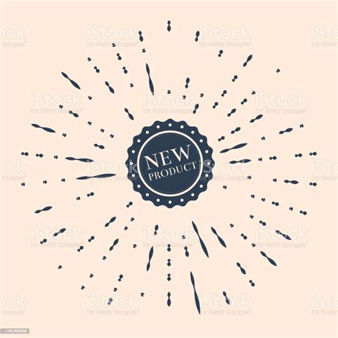 블랙 새 제품 라벨 배지 씰 스티커 태그 베이지 색 배경에 격리 된 스탬프 아이콘 추상 원 임의점 벡터 일러스트레이션 1위에