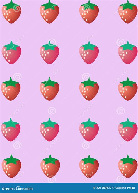 Cute Strawberry Illustration Stock Illustration Illustration Of