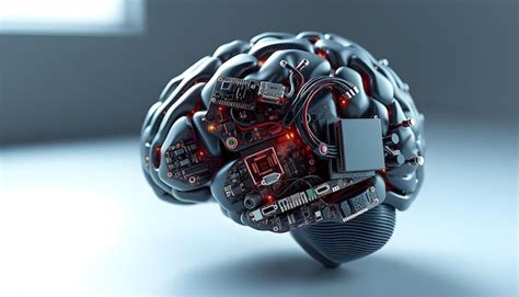 Realistic 3d Rendering Of Fusion Brain Computer Artificial Intelligence