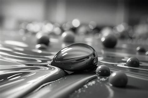 Luxurious Grayscale Blur With A Touch Of Abstraction Premium Ai Generated Image
