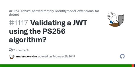 Validating A JWT Using The PS Algorithm Issue AzureAD Azure Activedirectory